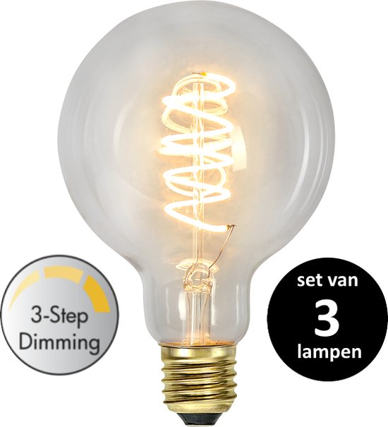 Star Trading LED Grote bol lamp (9,5cm) lichtbron - E27 - 3 standen ...