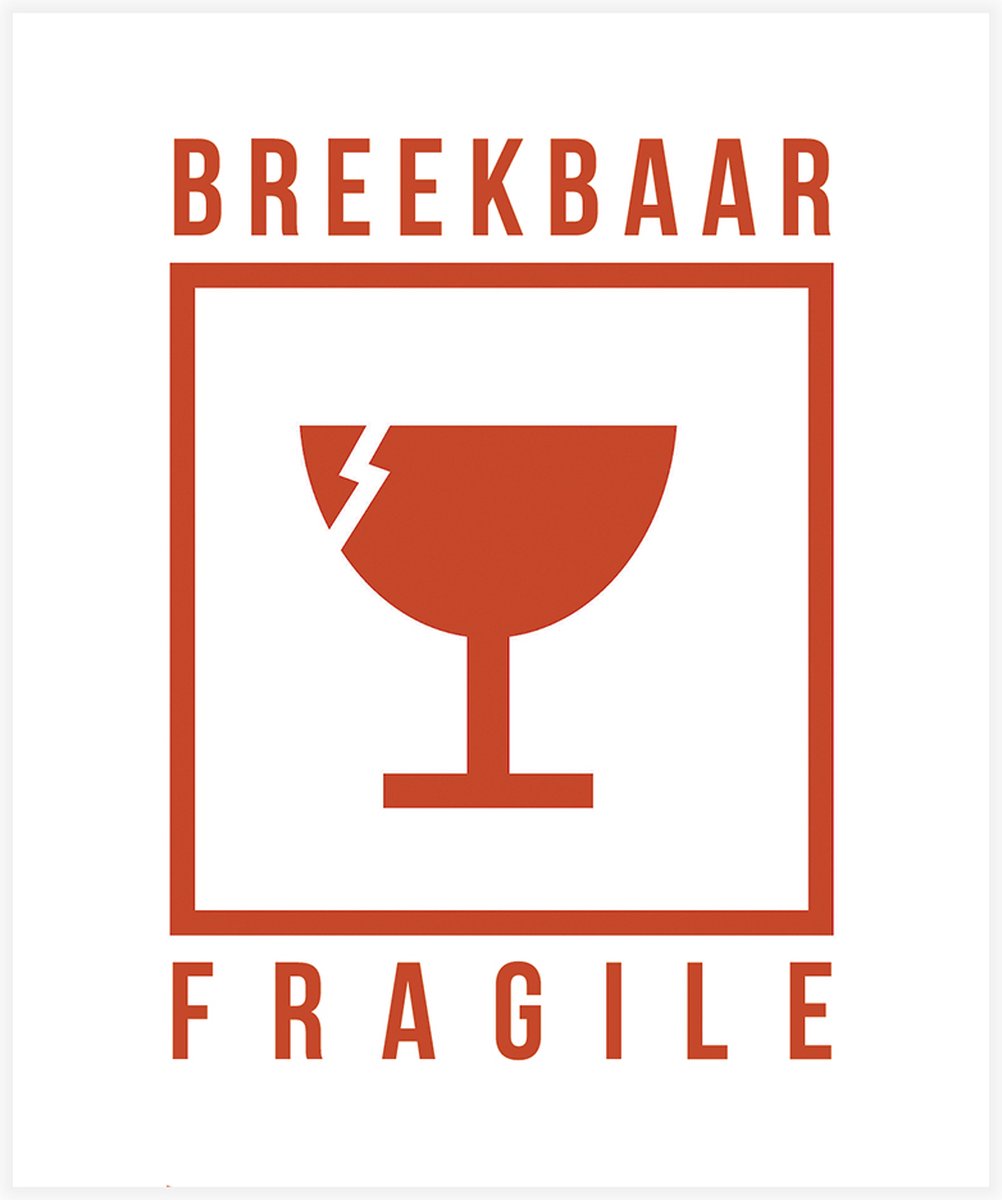 Stickers op rol | "Breekbaar/ Fragile" | 400 stickers | 8 x 10 cm ...