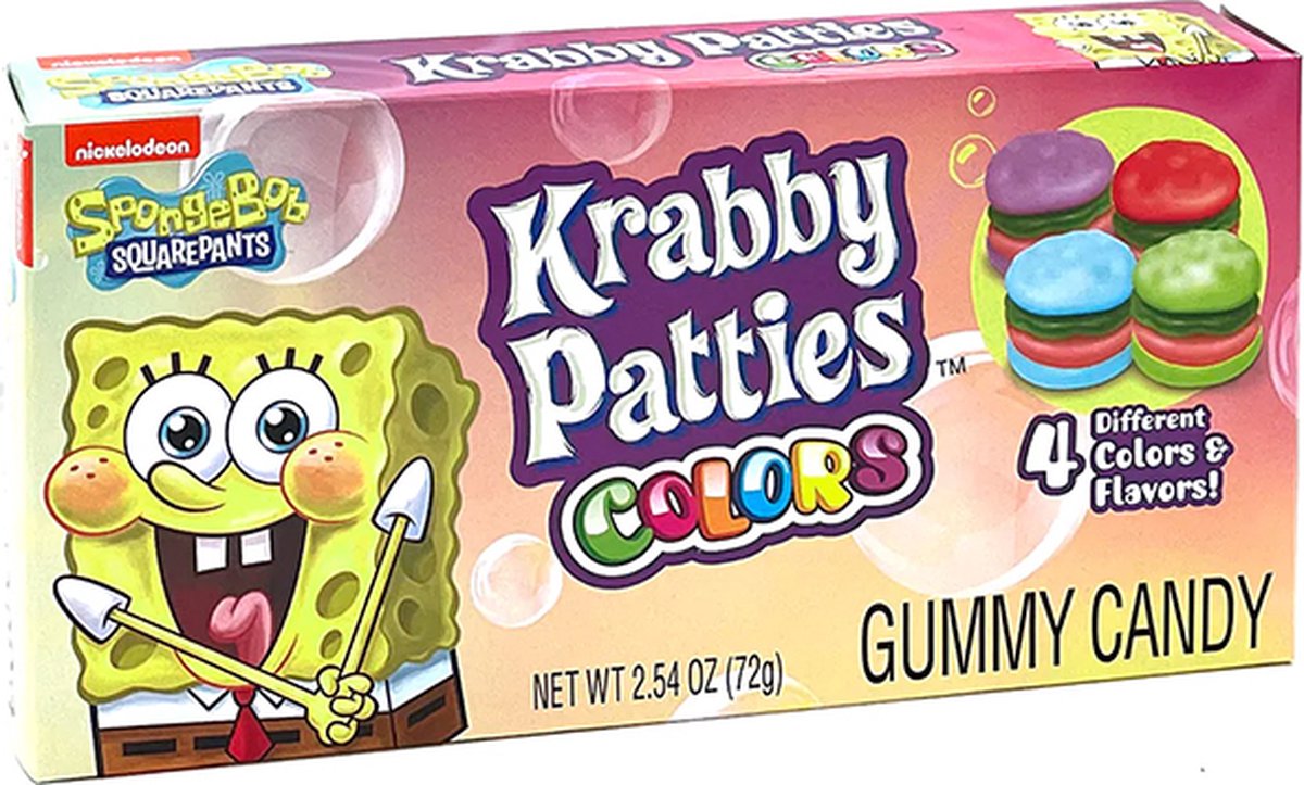 Spongebob Squarepants - Krabby Patties Colors 3x72 gram | bol.com