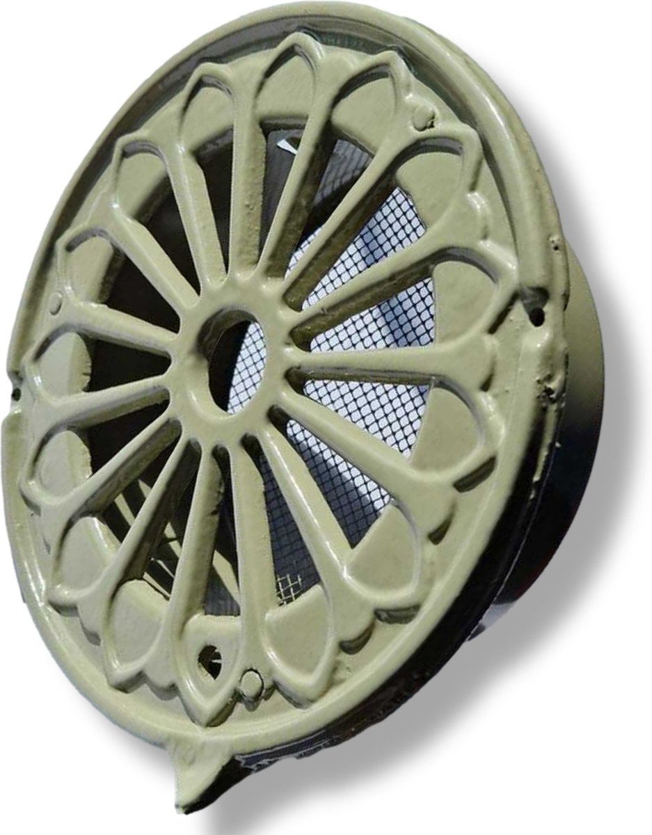 Aluminium Gevelrooster in landhuisstijl Ø150mm RAL 7002 | bol.com