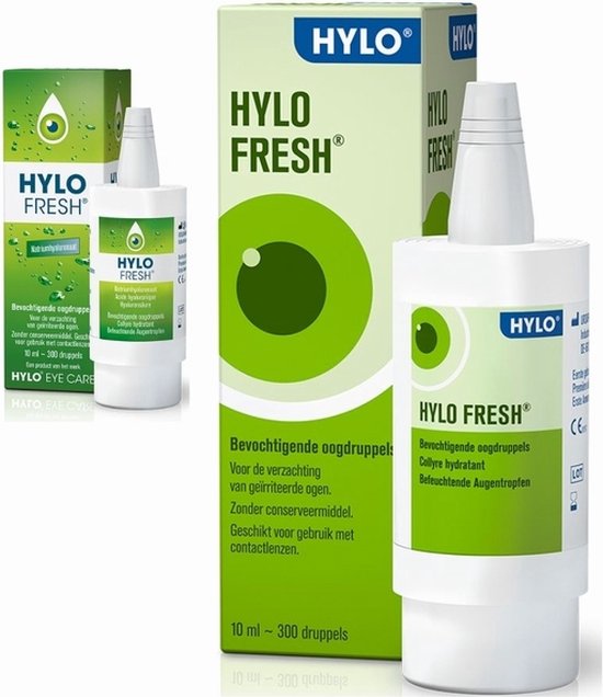 HYLO FRESH® 300 Oogdruppels Droge Ogen - 10ml + 1 Stuk Systane Lid Wipe ...