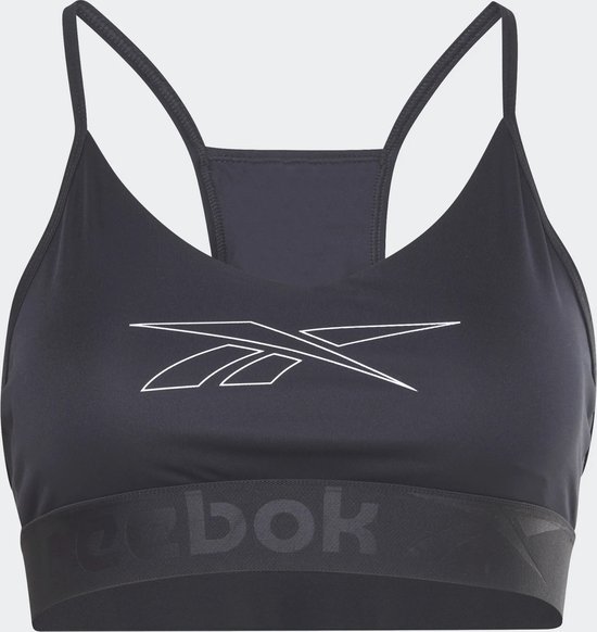 Reebok Sport BH Dames model Big Logo Bra - Zwart/Wit - Maat S | bol