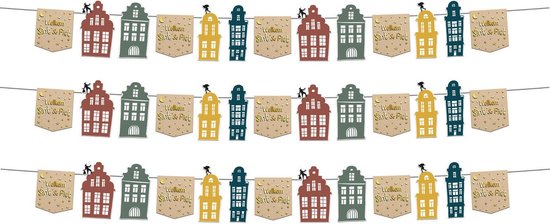 Multipak van 3x stuks Sinterklaas Welkom Sint en Piet papieren ...