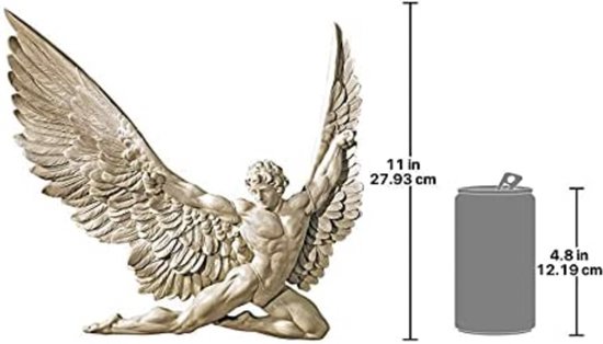 Design Toscano Icarus winged man wall sculpture, 28 cm, polyresin, old ...