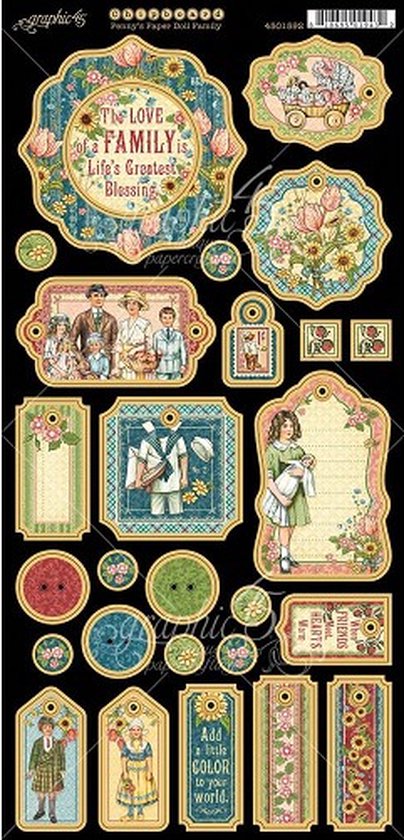 Graphic 45 - chipboard - 4501592 - Penny's paper doll family | bol.com