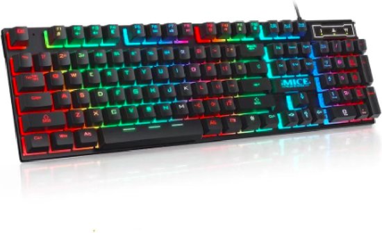 gaming toetsenbord met ledverlichting - 104 toetsen - Grootte ...