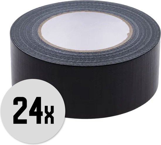 DULA Duct tape - Zwart - 50mm x 50m - 24 Rollen Duck tape | bol