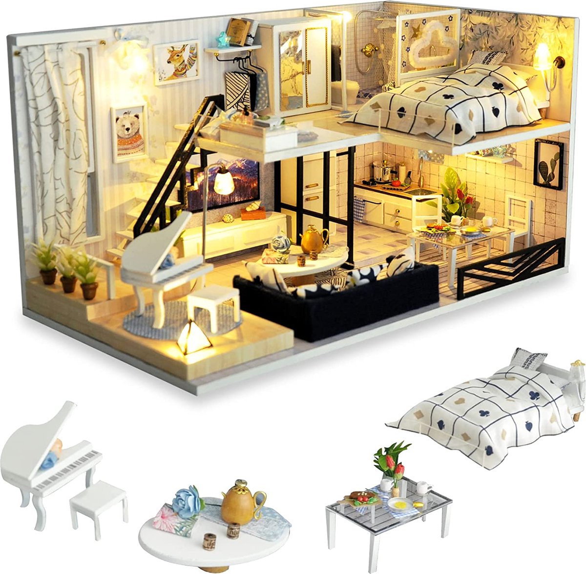 Professionele DIY Miniatuur Huis - Voor Volwassenen - Minimaker zelf ...