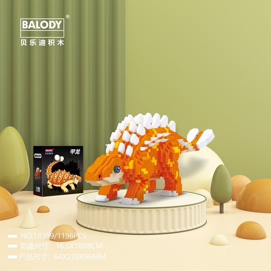 Balody Ankylosaurus - Nanoblocks / miniblocks - Bouwset / 3D puzzel ...