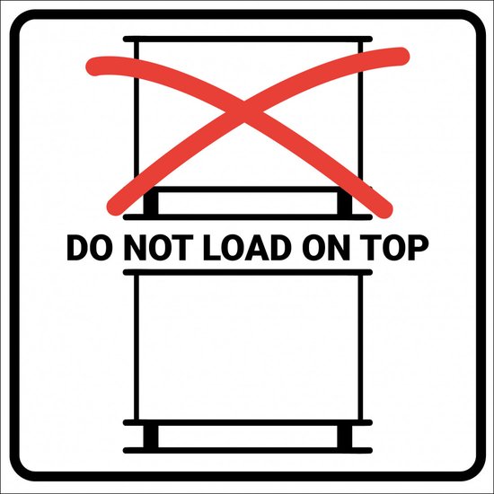 Do not load on top sticker 100 x 100 mm | bol