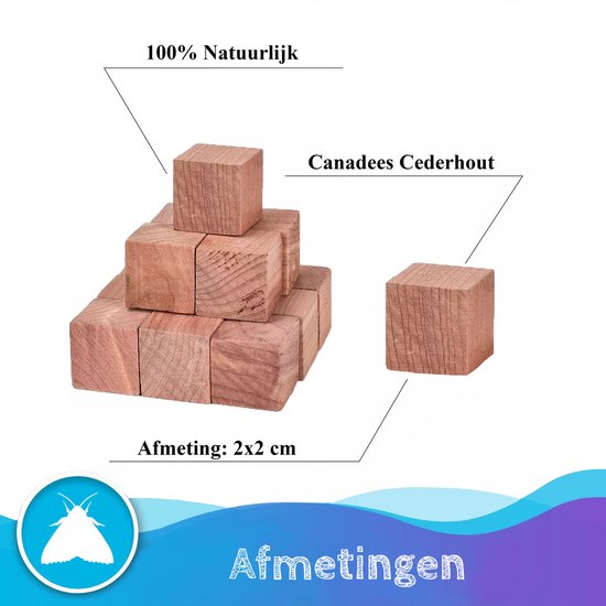 Summer Spark Mottenballen 20 Kubussen - Cederhout tegen motten - Motten ...