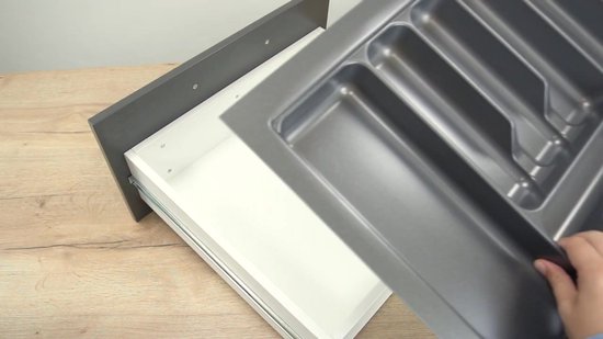 Kunststof Bestekbak Style Serie Wit, Breedte 94-90 cm - Diepte 48-44 cm ...