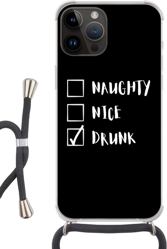 Geschikt voorApple Iphone 14 Pro Max - Crossbody Case - Kerst - Quotes ...