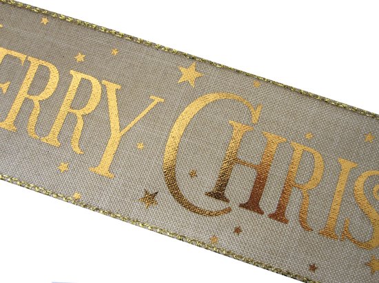 Kerst Lint met IJzerdraad | Jute Burlap Linnen Look Lint | Luxe ...
