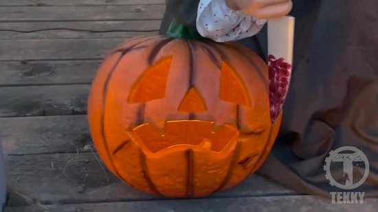 Halloween pop - Mega enge pop met mes en pompoen - met licht en geluid ...