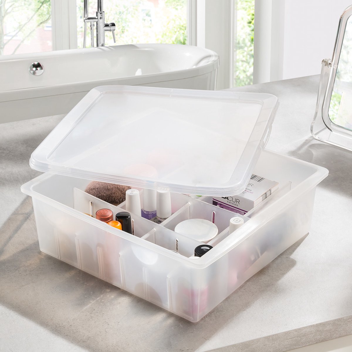 Ruco Sorteerbak met verstelbare verdelers - Transparant - Sorteervakken ...