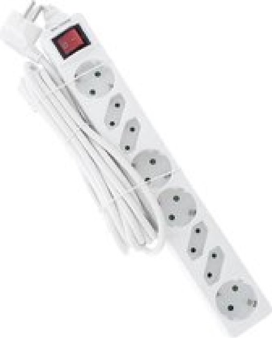 Exin stekkerdoos ‚Äì 4 + 4 voudig ‚Äì met en zonder randaarde ‚Äì 2300W ...