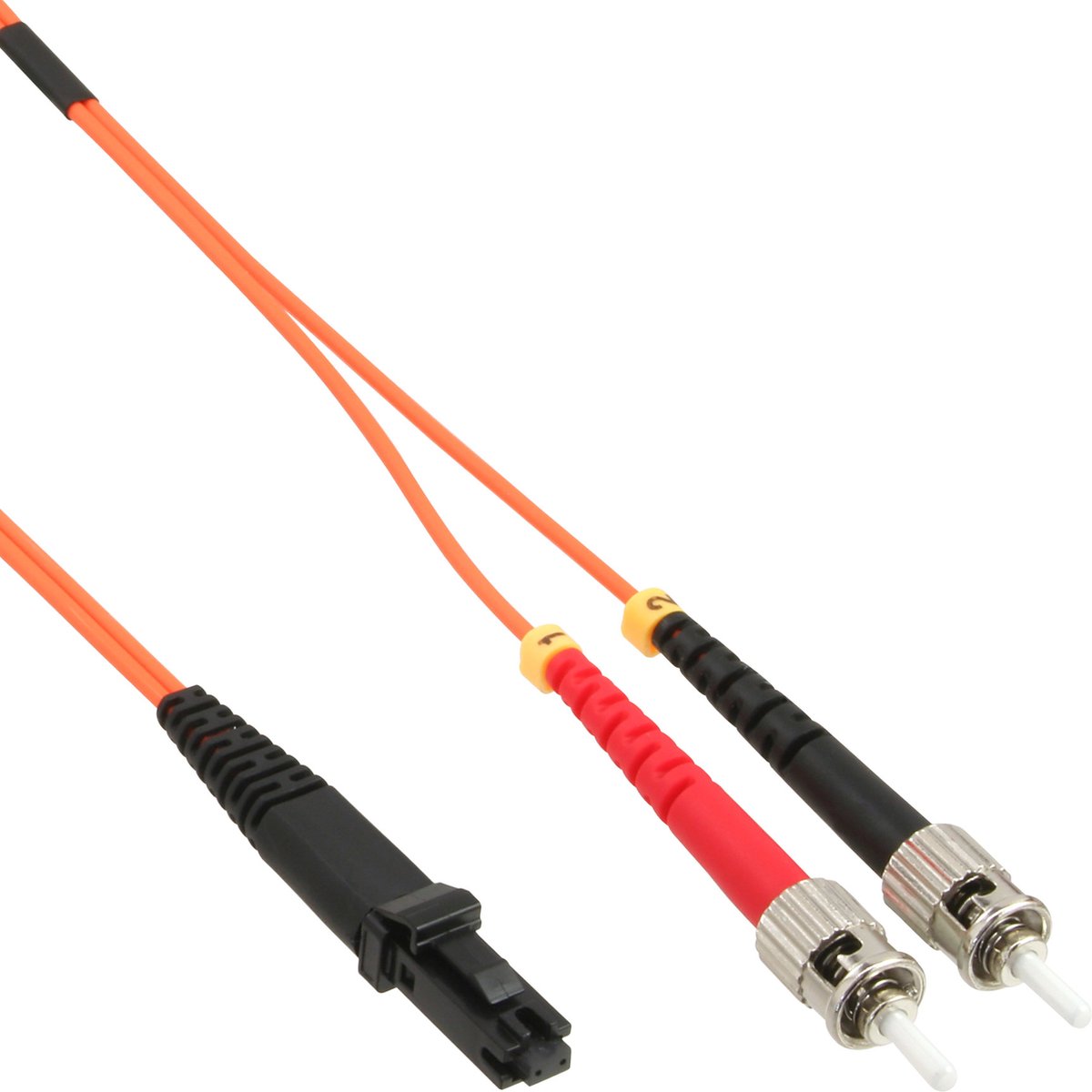 InLine MTRJ - ST Duplex Optical Fiber Patch kabel - Multi Mode OM2 - 2 ...