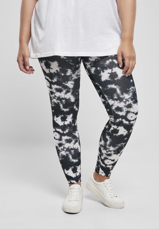 Urban Classics Legging Xl Tie Dye Zwart Wit