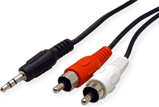 3,5mm Jack - Tulp stereo audio kabel - zwart - 5 meter | bol.com