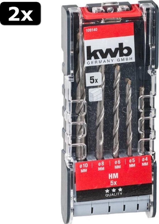 2x KWB Steenboor Set, 5 stuks. - 109140 | bol.com