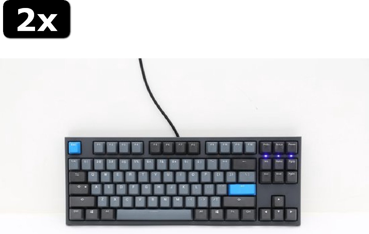 2x Ducky One 2 TKL Skyline MX Rouge US - Clavier - Qwerty | bol.com
