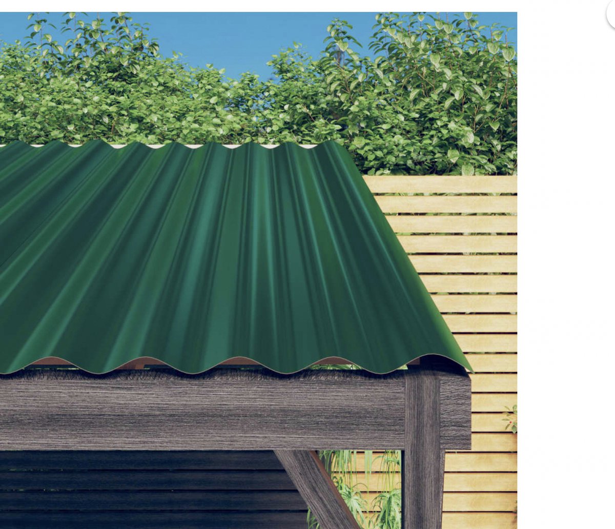 vidaXL-Dakpanelen-12-st-80x36-cm-gepoedercoat-staal-groen | bol