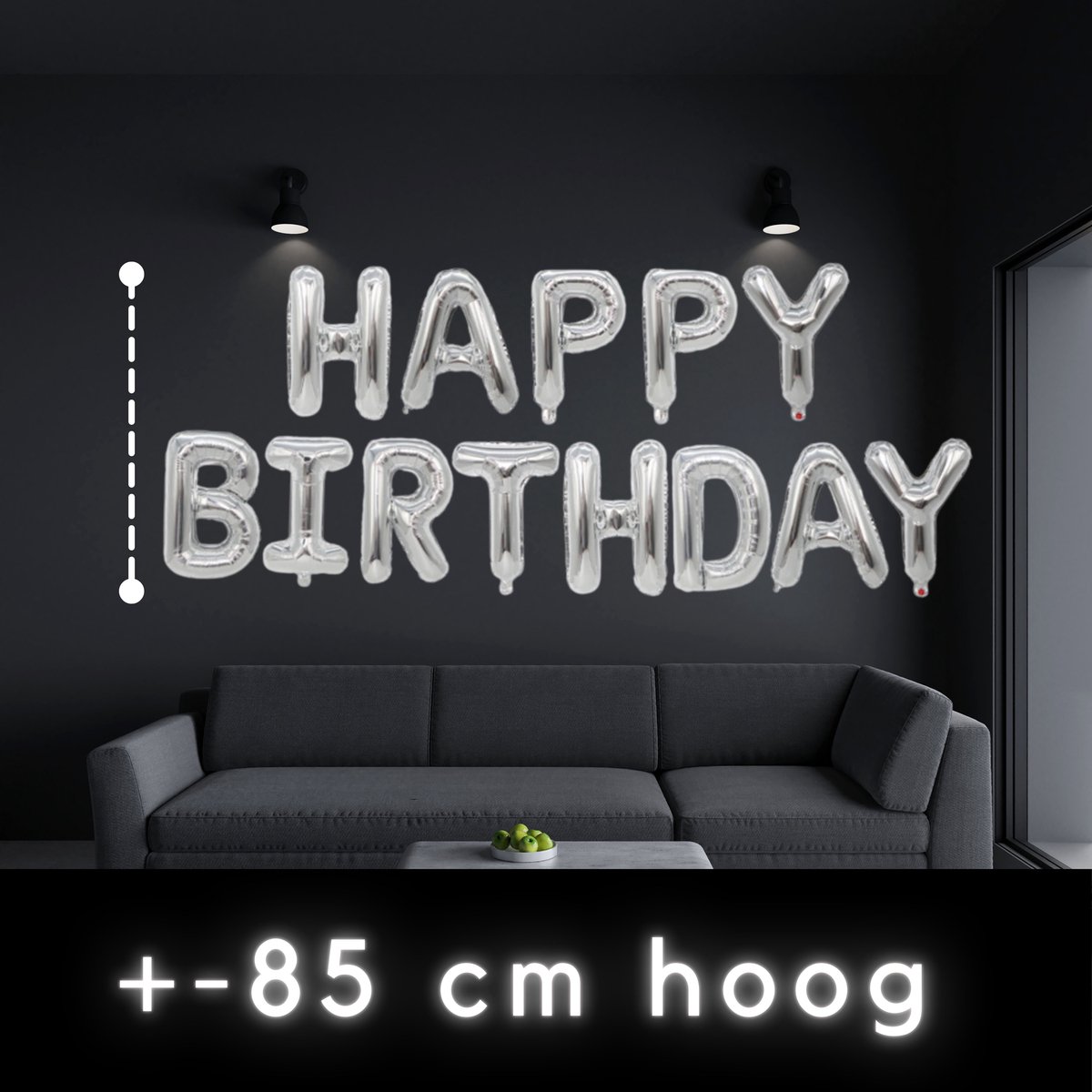 Verjaardag Versiering - Happy Birthday - Zilver - Happy Birthday ...