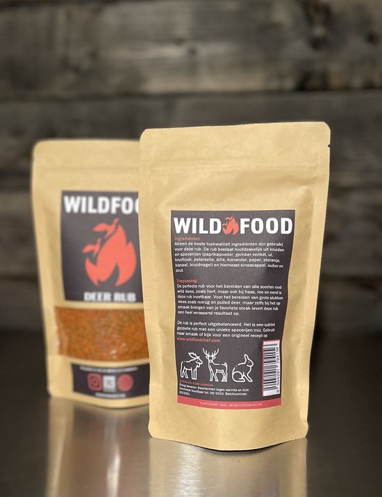 Wild Food - Dry (BBQ) Rub - DEER - Barbecue rub - Kruiden & Specerijen ...