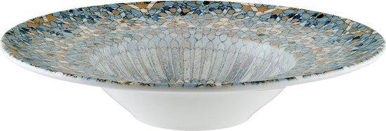 Bonna Pasta Bord - Luca Mosaic - Porselein - 28 cm - set van 2 | bol.com