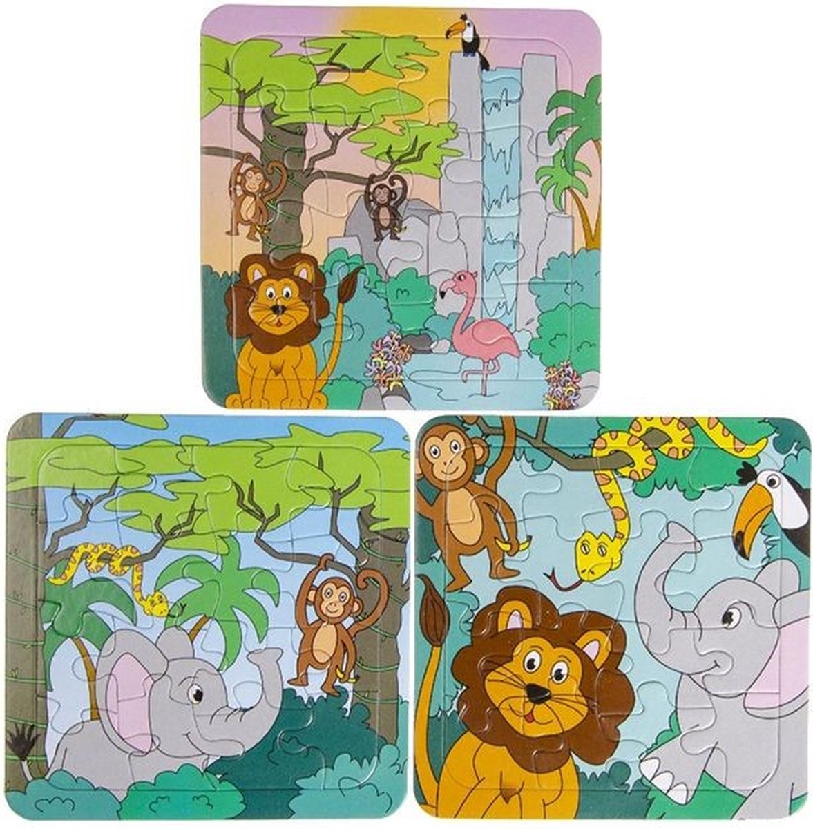 3 Puzzels - puzzels - Puzzel - Jungle puzzel - kinderen - peuters ...