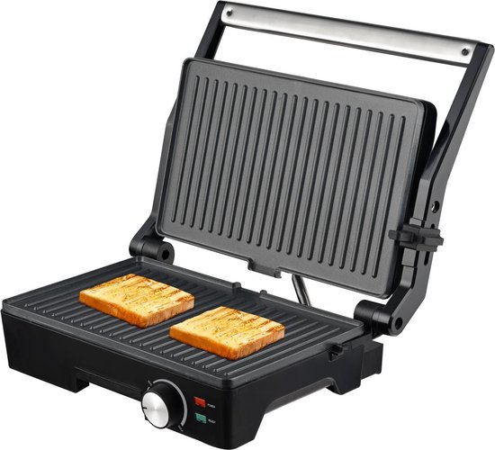 Toaster Grill - 1600W - Grill Apparaat - Tosti Ijzer - 180° Uitklapbaar ...