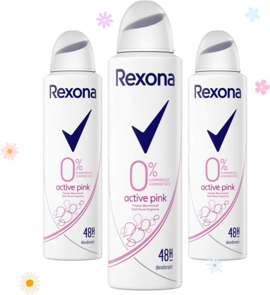 Rexona Woman Active Pink Anti-transpirant Deodorant Flower Fragrance ...