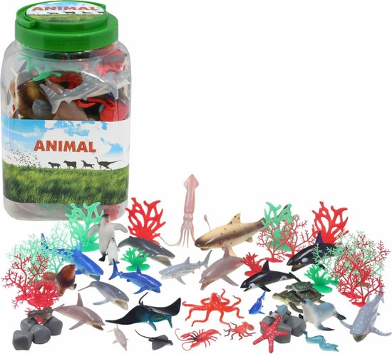Zeedieren speelset 60 stuks | bol.com
