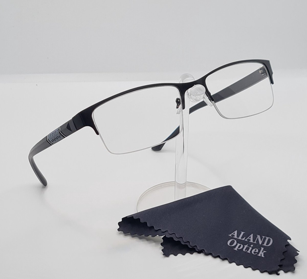 Leesbril +2.0 / halfbril van metalen frame / bril op sterkte +2,0 ...