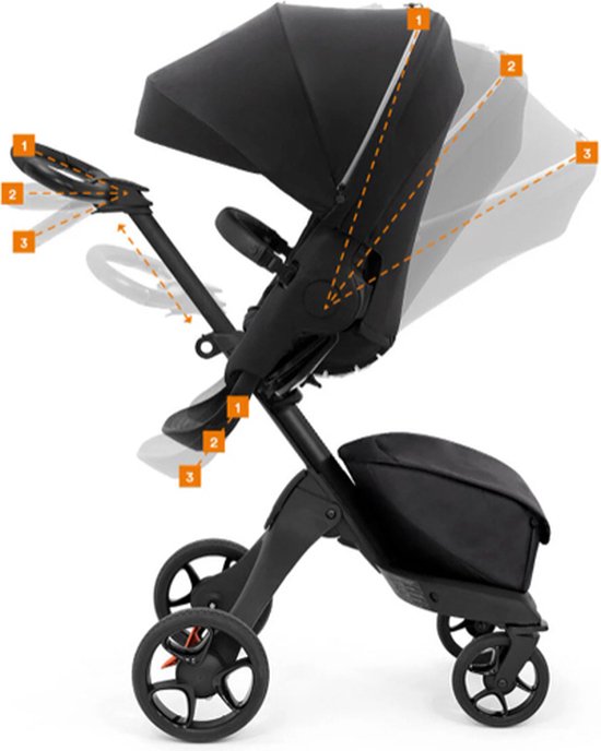 Stokke kinderwagen Xplory X - Modern Grey mét reiswieg! | bol.com