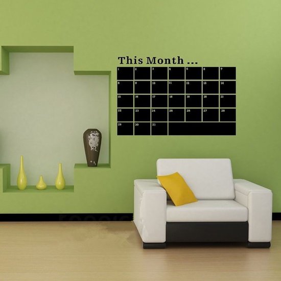 Maandelijkse Sticker Kalender Vinyl Muur | bol