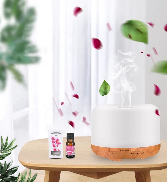 Elektrische Aroma Diffuser - 12W - Luchtbevochtiger - 5-in-1 - 1000ml - Met... | bol.com