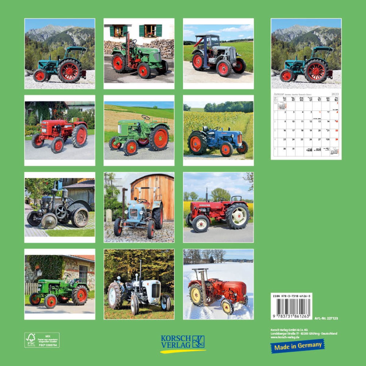 Tractoren Kalender 2023 - 30x30cm | bol.com