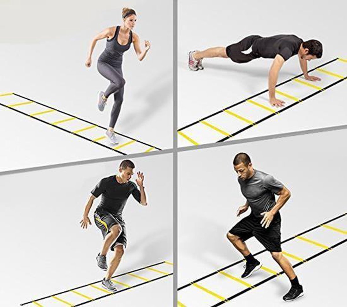 Agility Training set van 3 - Loopladder , 50 Stuks Pionnen en Running Parachute -... | bol.com