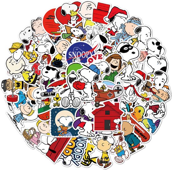 Snoopy Stickers - Stickers Kinderen - set 50 stuks - Laptop Stickers ...