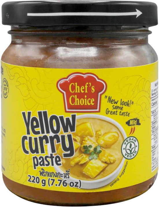 Chef's Choice® | 220 gram Gele Curry Pasta | yellow curry paste | halal ...