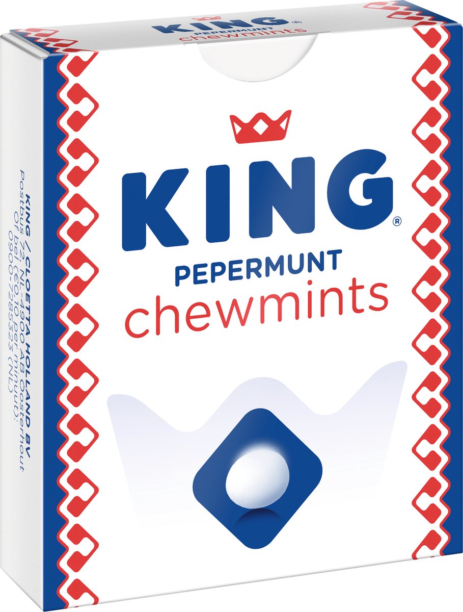 King Chewmints Original 30 doosjes à 27 g - Kauwsnoepjes met pepermunt ...