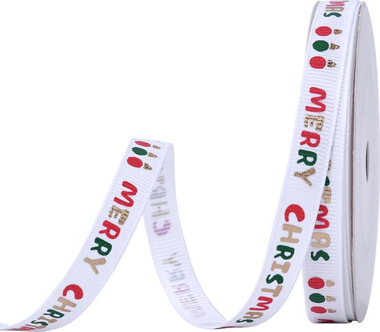 Kerst Lint 10mm (1,0cm) | Luxe Grosgrain Lint | Ripsband | Merry ...