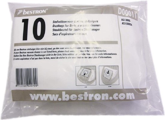 Bestron D00013 - Stofzuigerzakken set van 10 | bol