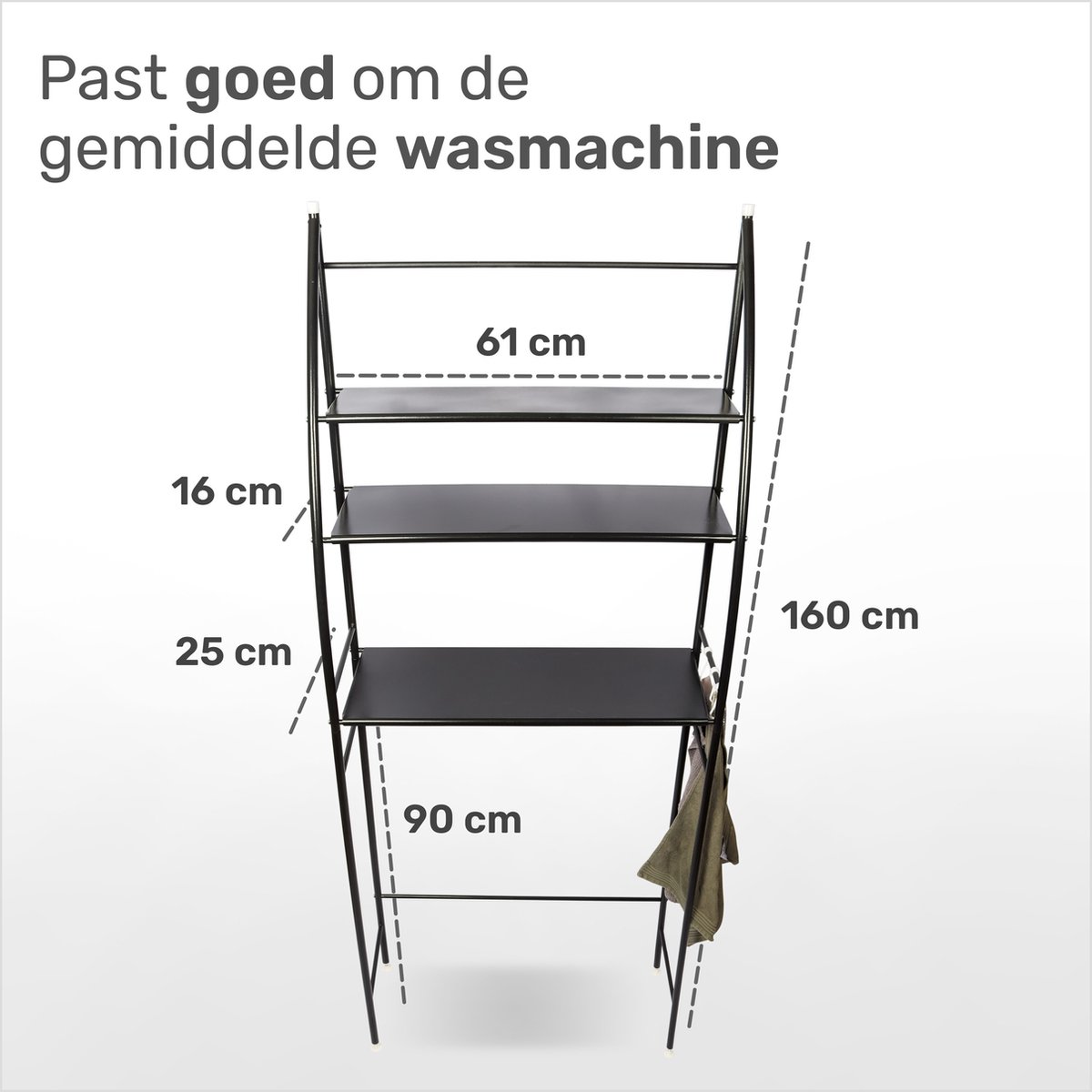 LBB - Wasmachine en Droger ombouw - 3 planken - Opbergrek voor boven ...
