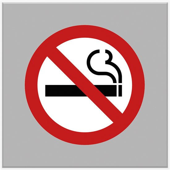 Pictogram/ bord | Rookverbod | 10 x 10 cm | Bordje | Grijs | Verboden ...