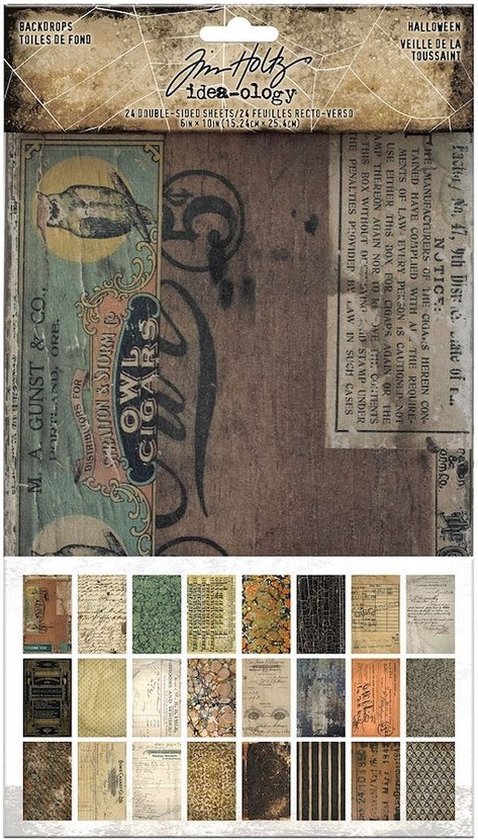Idea-ology Tim Holtz Halloween Backdrops (TH94251) | bol