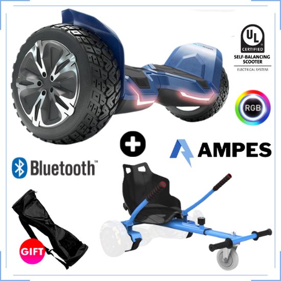 Gyroor G2 Hoverboard Blauw + Hoverkart Blauw | bol.com