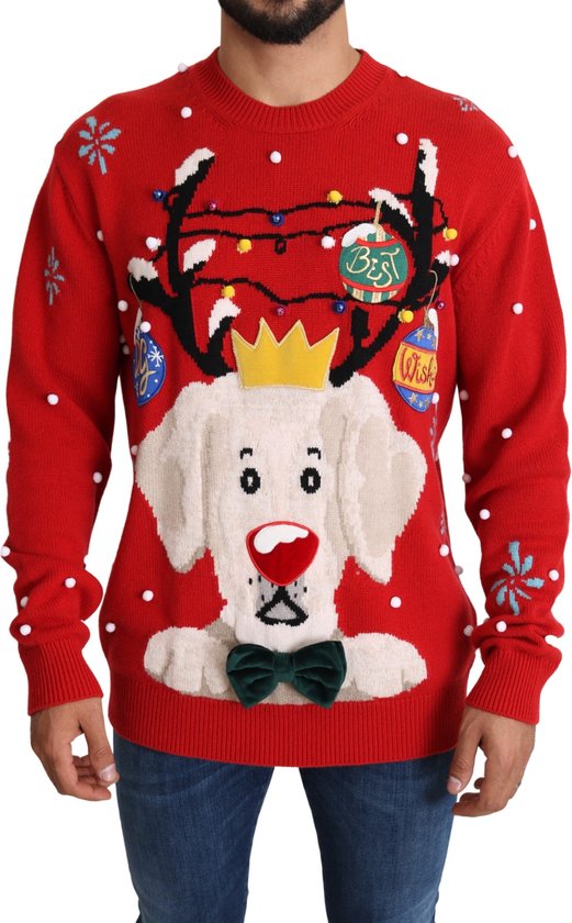 Rode kerst hond pullover kasjmier trui | bol